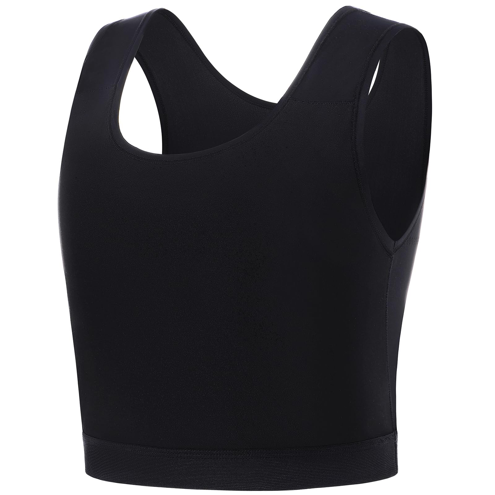 GCTBL Half Chest Binder for Transgender FTM Pullover Slim Fit Summer Tank Top (B, M)