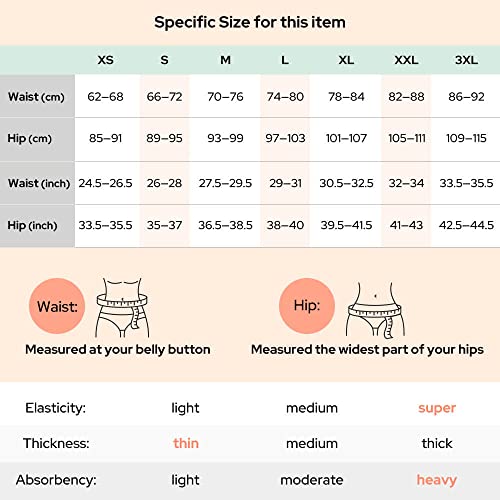 YooTime Period Underwear for Women, Leopard Hipster Stretchy Microfiber Period Panties Heavy Flow with Storage Bag Black 3Pack/M