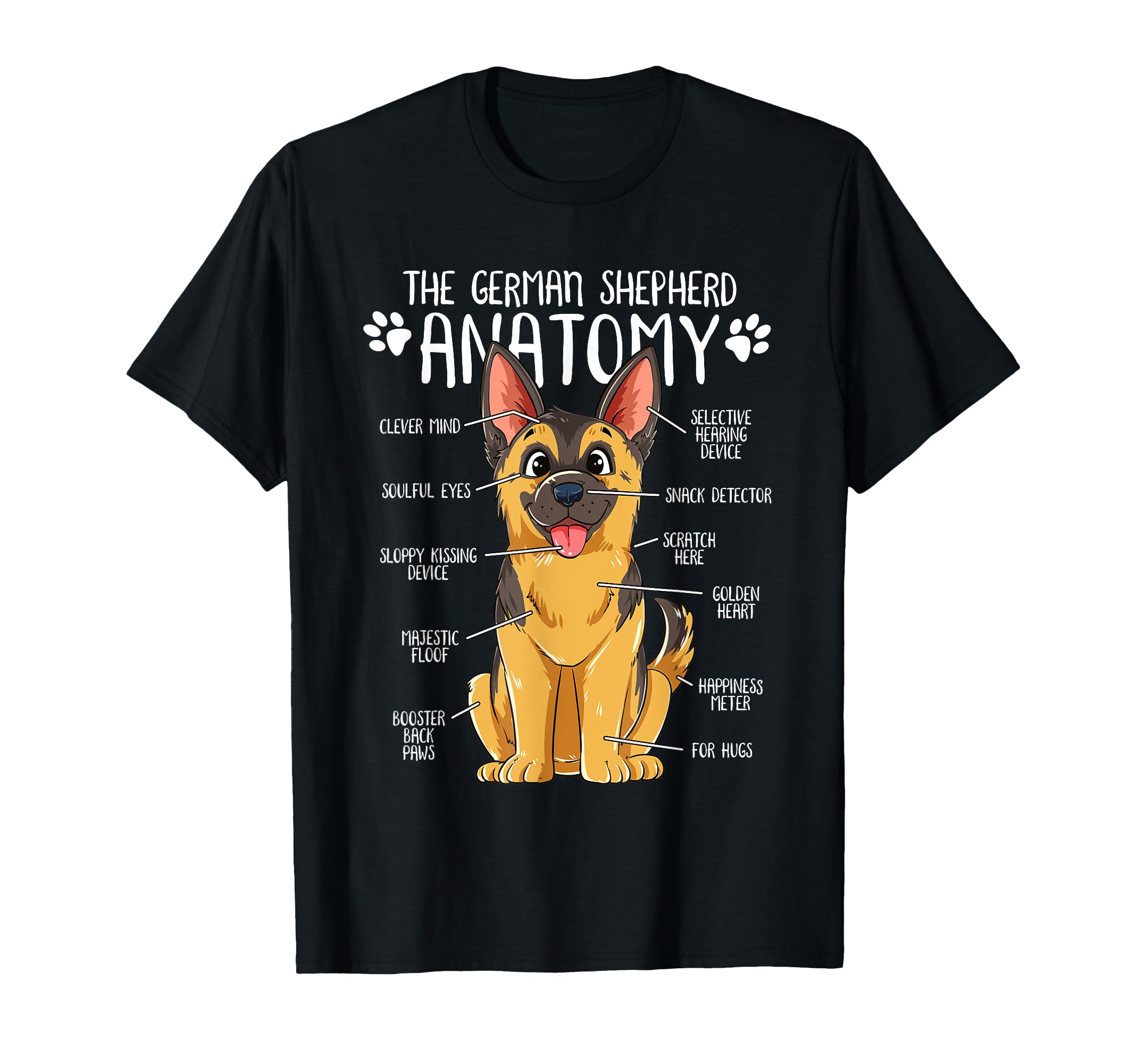 Funny Anatomy German Shepherd Dog Owner T-Shirt