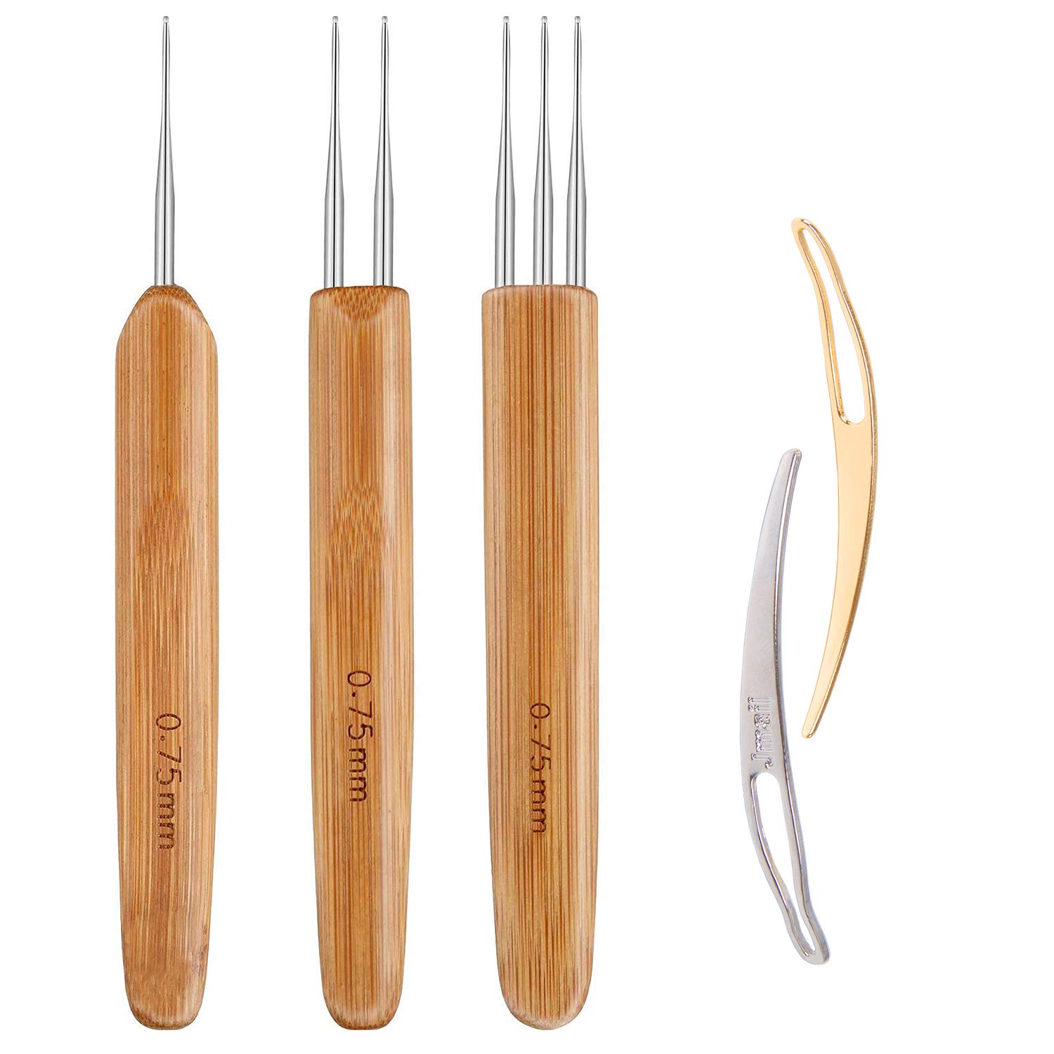 Dreadlock Crochet Hook Tool，Braid Hair Dreadlocks Needle Weaving Crochet for Braid Craft (0.75mm)