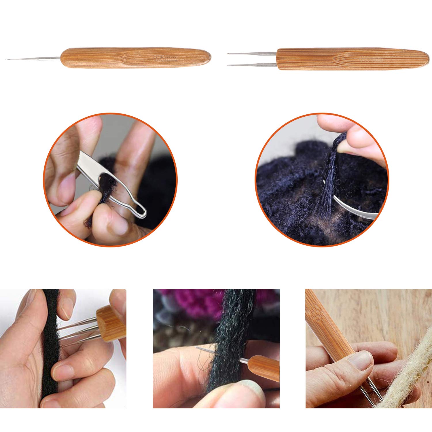Dreadlock Crochet Hook Tool,Braid Hair Dreadlocks Needle Weaving Crochet for Braid Craft (0.75mm)