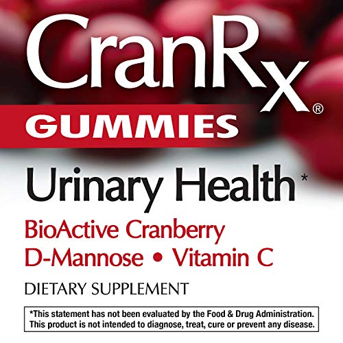 Nature's Way CranRx Gummy Urinary Health BioActive Cranberry + D-Manonse + Vitamin C, 60 Gummies