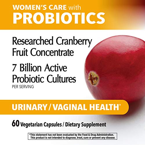 Nature’s Way CranRx Women’s Care with Probiotics, 7 Billion Active Probiotic Cultures, Urinary Health*, 60 Capsules
