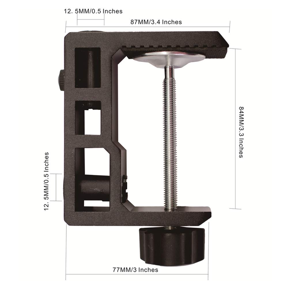 Replacement Heavy Duty C Clamp for 1/2” Base Magnifying Lamp,XINME Desk Lamp,Swing Arm Lamp,Phone Mount,I pad Mount,Tablet Holder,Mic Holder