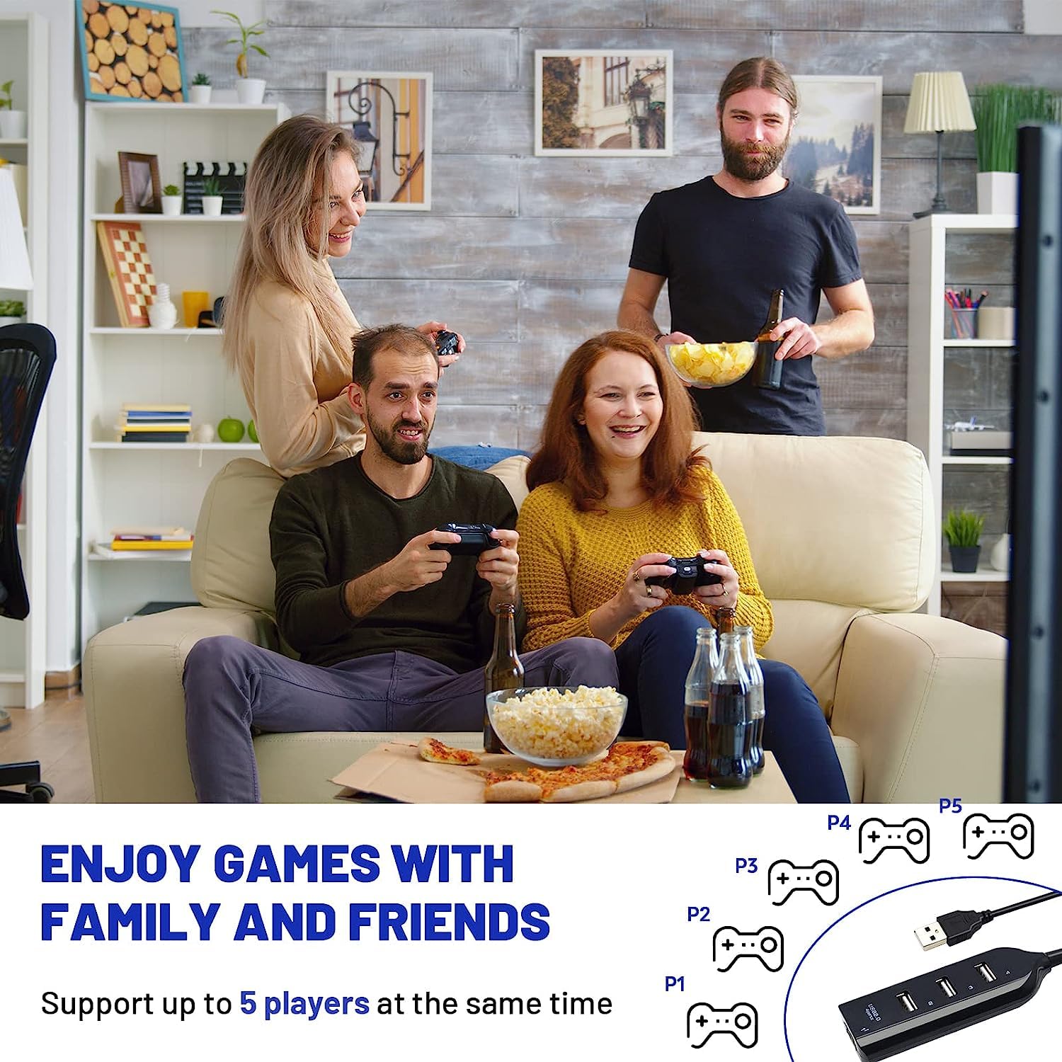 Kinhank Super Console X Pro with 117000+ Games, 63+ Emulators, 4K TV Output, WiFi/LAN, 2 Wireless Controllers