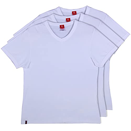 Men's Cotton Short Sleeve Pajama Tops,Short Sleeve Cotton Top,Breathable Casual Sleep Shirt Summer T-Shirt, Pack of 3 (M,B-White)