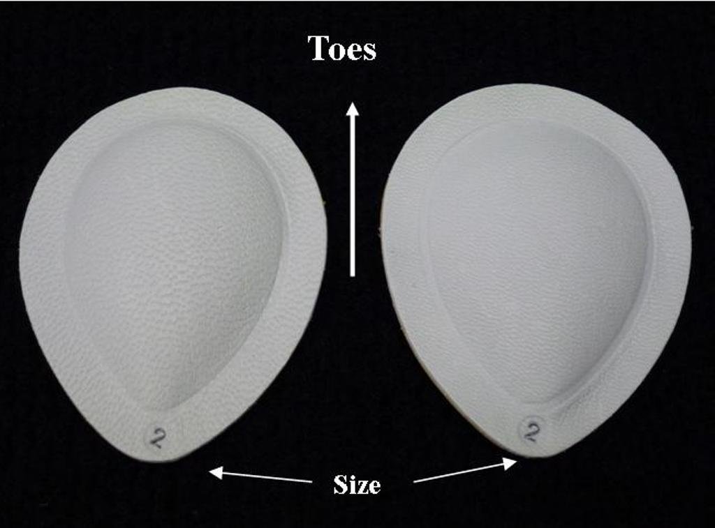 Pedag Drop | German Made | Metatarsal Pads | Anatomically Correct | Metatarsal Arch Support | Vegetable Tan Leather | Self Adhesive | White | Size X-Large, Fits EU 44-46 / US Men 11-13 | 1 Pairs