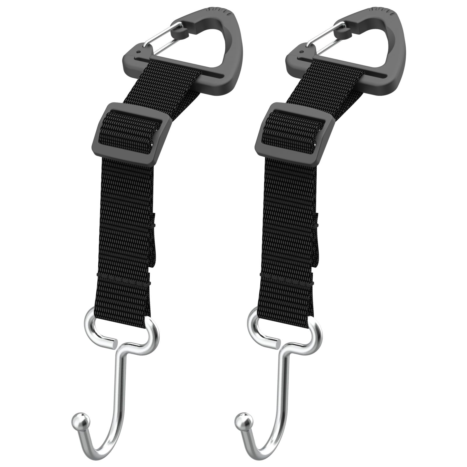 QUIDAOSO Car Purse Holder Hook, Car Seat Headrest Hooks for Purses and Bags Cute, Metal Adjustable Hidden Hooks for Handbag, Hanger Storage Organizer, Heavy Duty 100 lbs. (P1)