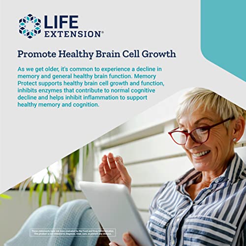 Life Extension Memory Protect - Brain & Memory Health Support Formula Neuro Supplement – Gluten-Free, Non-GMO, Vegetarian – 12 Colostrinin-Lithium (C-Li) Capsules + 24 Lithium (Li) Capsules