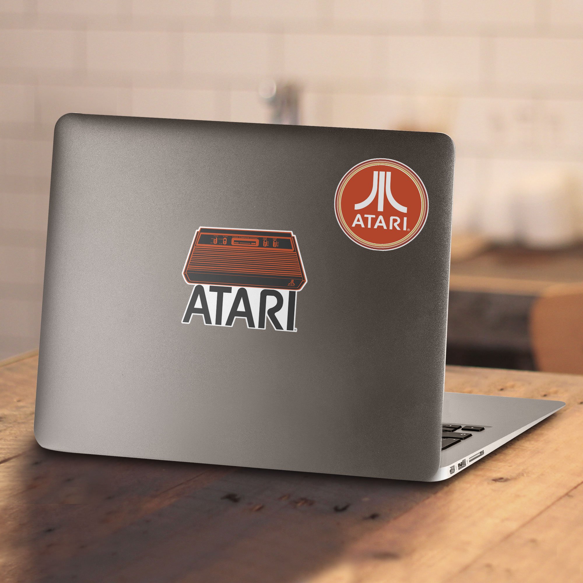 Popfunk Atari Video Game Console Retro Logo Kids Youth Pullover Hoodie & Stickers (Medium)