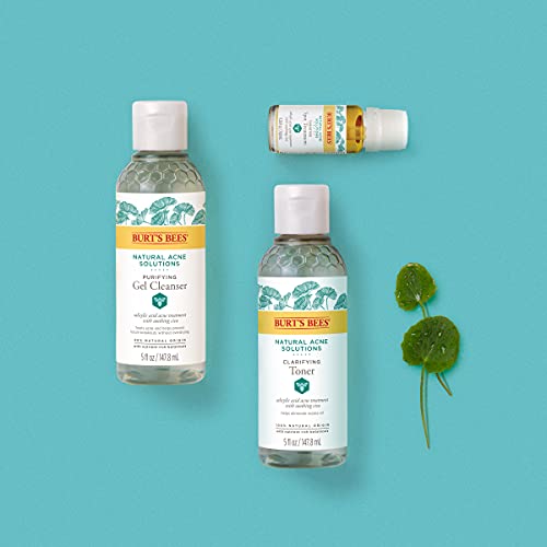 Burt's Bees Natural Acne Solutions Purifying Gel Cleanser, Face Wash for Oily Skin, 5 Oz (Package May Vary)
