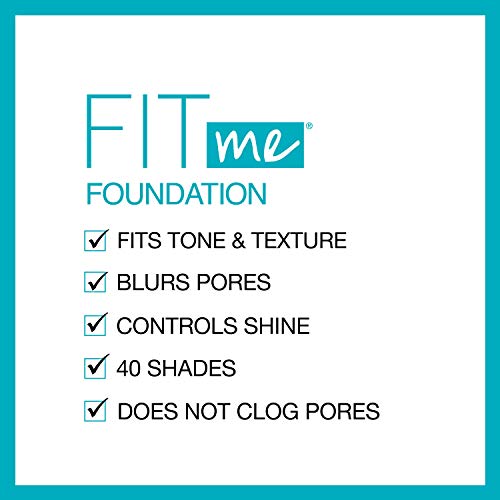 Maybelline Fit Me Matte + Poreless Liquid Oil-Free Foundation Makeup, Classic Beige, 1 fl; oz