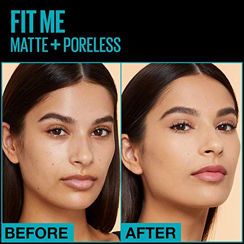 Maybelline Fit Me Matte + Poreless Liquid Oil-Free Foundation Makeup, Classic Beige, 1 fl; oz
