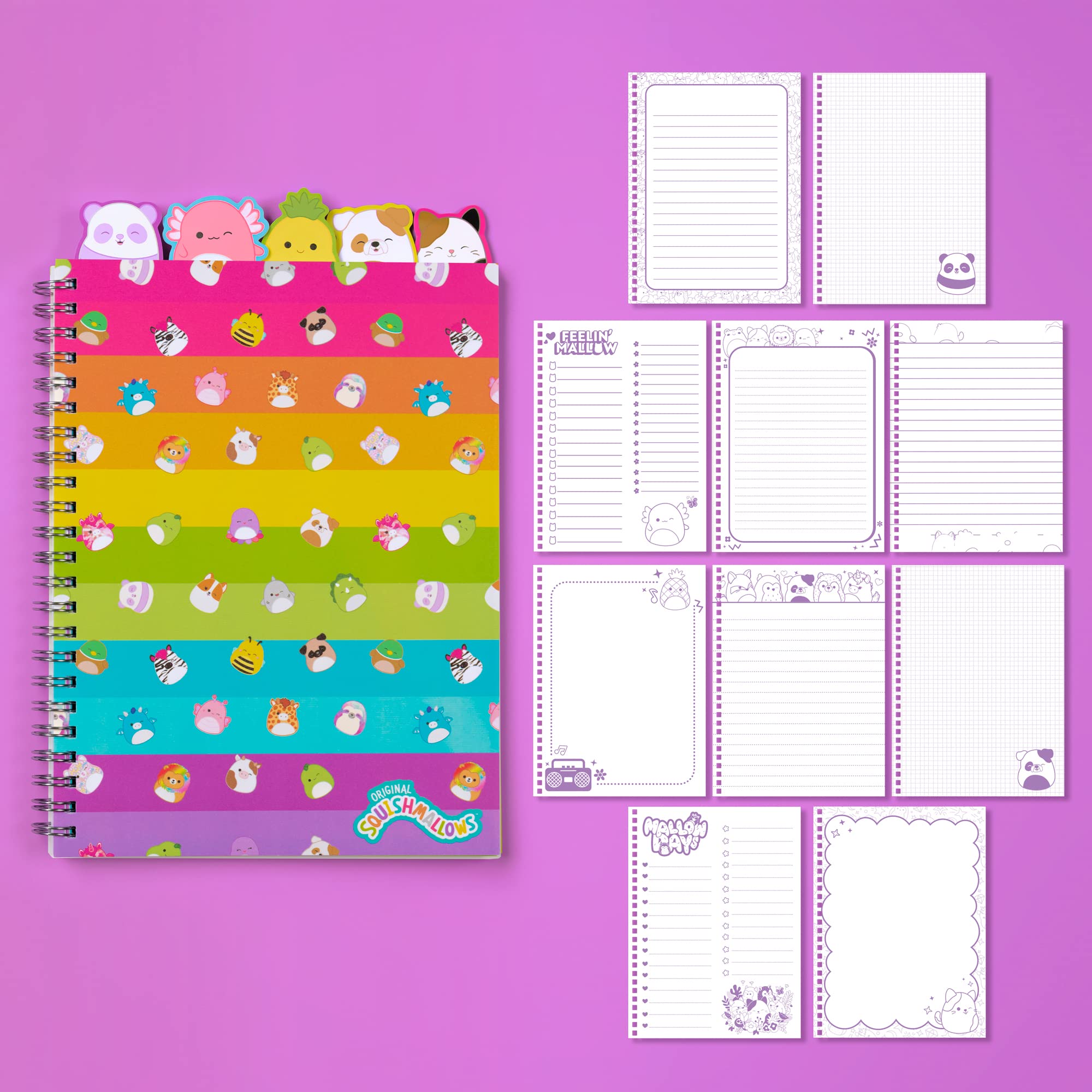 Fashion Angels Squishmallows Journal Gift Set - Includes Journal, Pencil Pouch, Squishmallows Stickers, Erasers, and 3 Mechanical Pencils - Join The Squish Squad - Cute Stationery Set - Ages 6 and Up