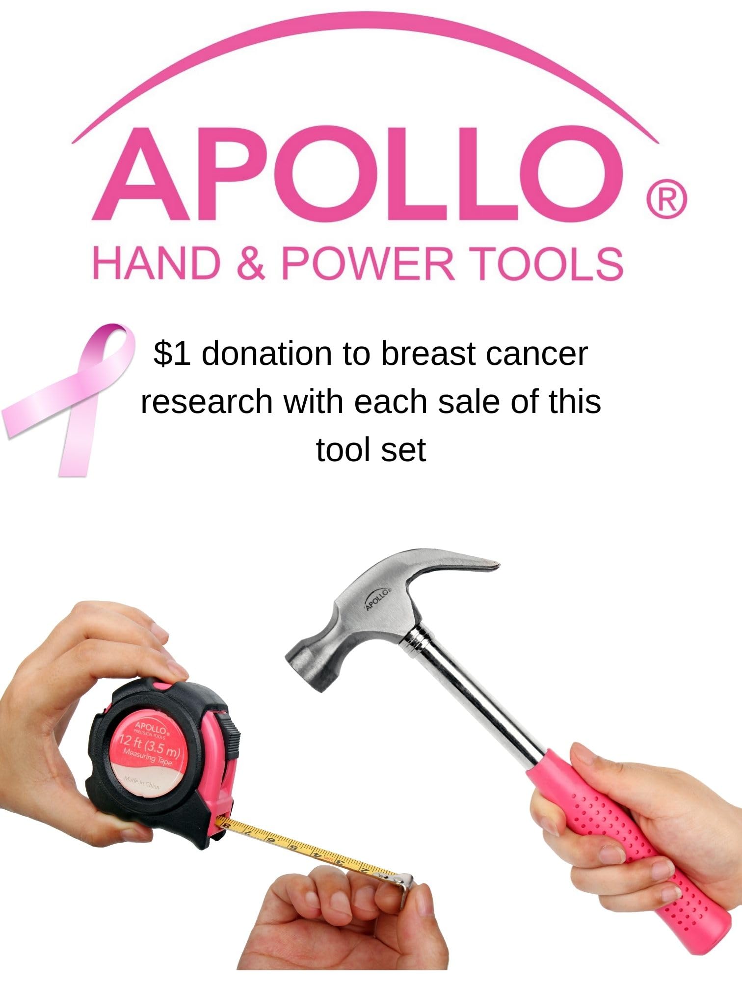135 Piece Household Tool Kit Pink with Pivoting Dual-Angle 3.6 V Lithium-Ion Cordless Screwdriver - DT0773N1