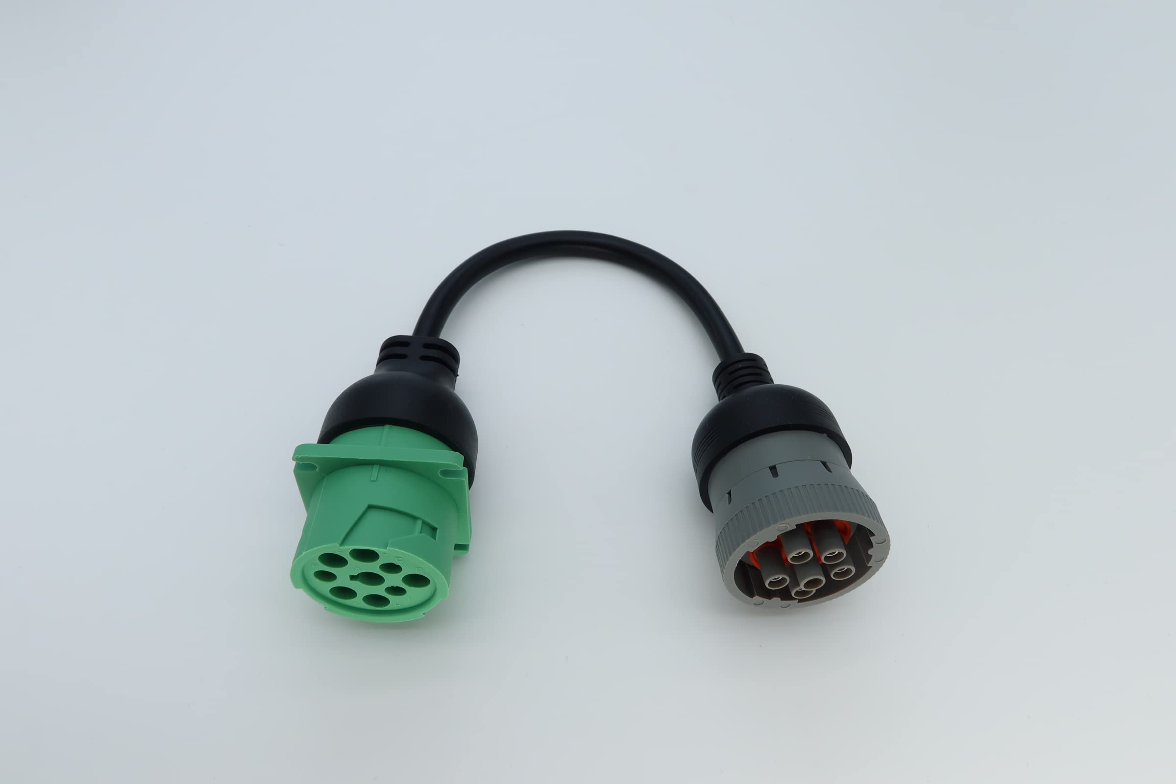 6pin J1708 to Type2 Green 9pin J1939 Adapter Cable for Trucker and car 1ft/30cm