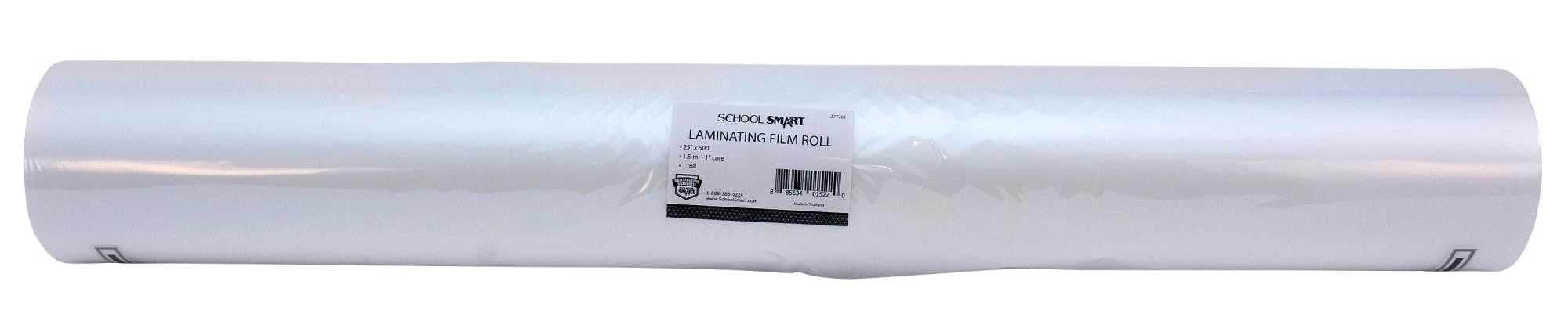 School Smart Laminating Film Roll, 25 Inches x 500 Feet, 1.5 mil Thick, High Gloss
