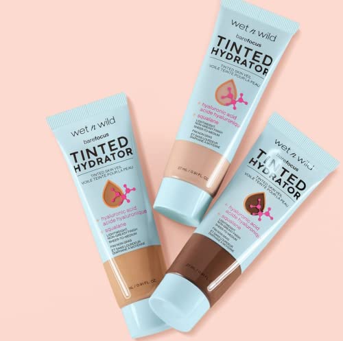 Wet n Wild Bare Focus Tinted Hydrator Matte Finish, Medium Tan, Oil-Free, Moisturizing Makeup | Hyaluronic Acid | Sheer To Medium Coverage