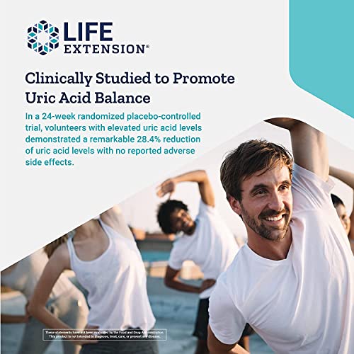 Life Extension Uric Acid Control - Ayuric Terminalia Bellerica Fruit Extract Supplement - Support Healthy Uric Acid Level - Non-GMO, Gluten Free - 60 Vegetarian Capsules
