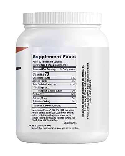 Life Extension Wellness Code Whey Protein Isolate β Vanilla Protein Powder for Muscle Growth & Immune Health - Fitness Supplements - Gluten-Free, Non-GMO, Sugar Free β 14.22 oz (20 Servings)