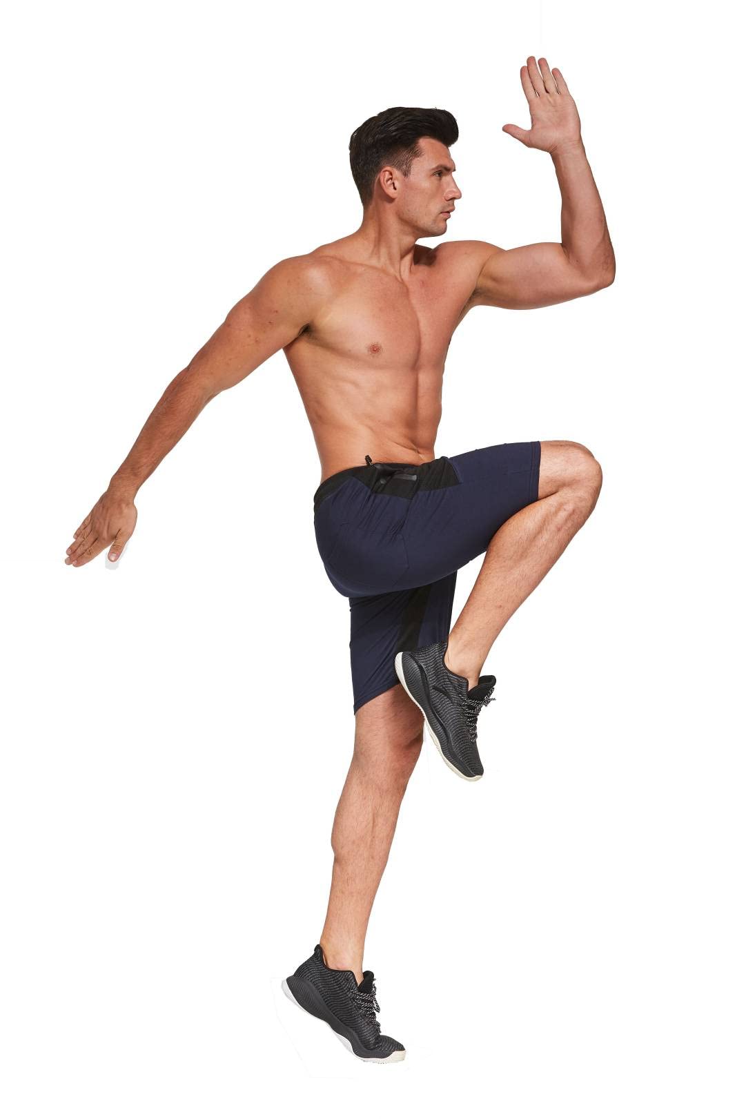 STICKON Mens Athletic Shorts Casual Sweat Shorts Summer Beach Shorts Drawstring Elastic Waist with Zipper Pockets Red-03 M