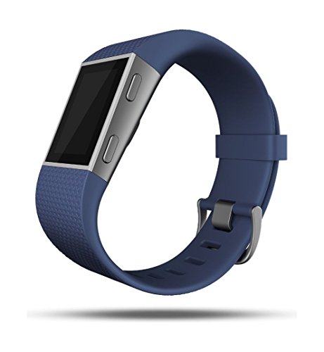 Fitbit Surge Wireless Smart Fitness Watch Superwatch Wireless Activity Tracker with Heart Rate Monitor, Blue, Small (5.5-6.3 in) (Renewed)