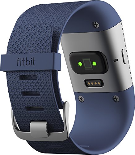 Fitbit Surge Wireless Smart Fitness Watch Superwatch Wireless Activity Tracker with Heart Rate Monitor, Blue, Small (5.5-6.3 in) (Renewed)