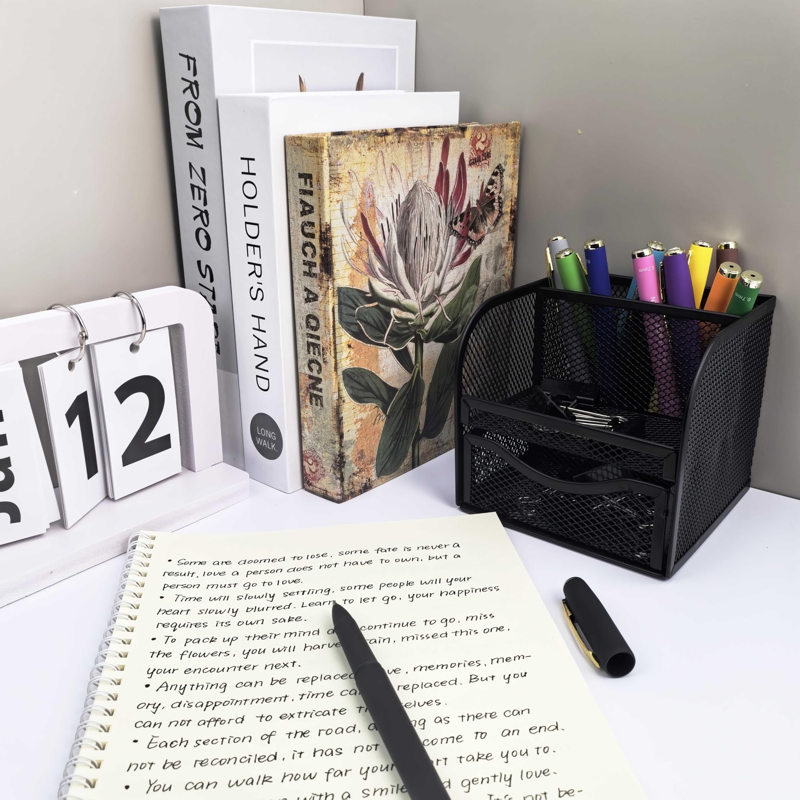 Fengtaiyuan 038P18, Gel Ink Rollerball Pens, Black Ink, Ultra FIne 0.38mm, 18 Pack, Writing Smooth, Cool Pens (0.38mm-Black-18Pack)