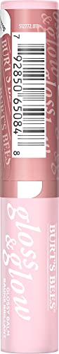 Burt's Bees Lip Gloss and Glow Glossy Balm, 100% Natural Makeup, Chai Time (Pack of 2 Tubes)
