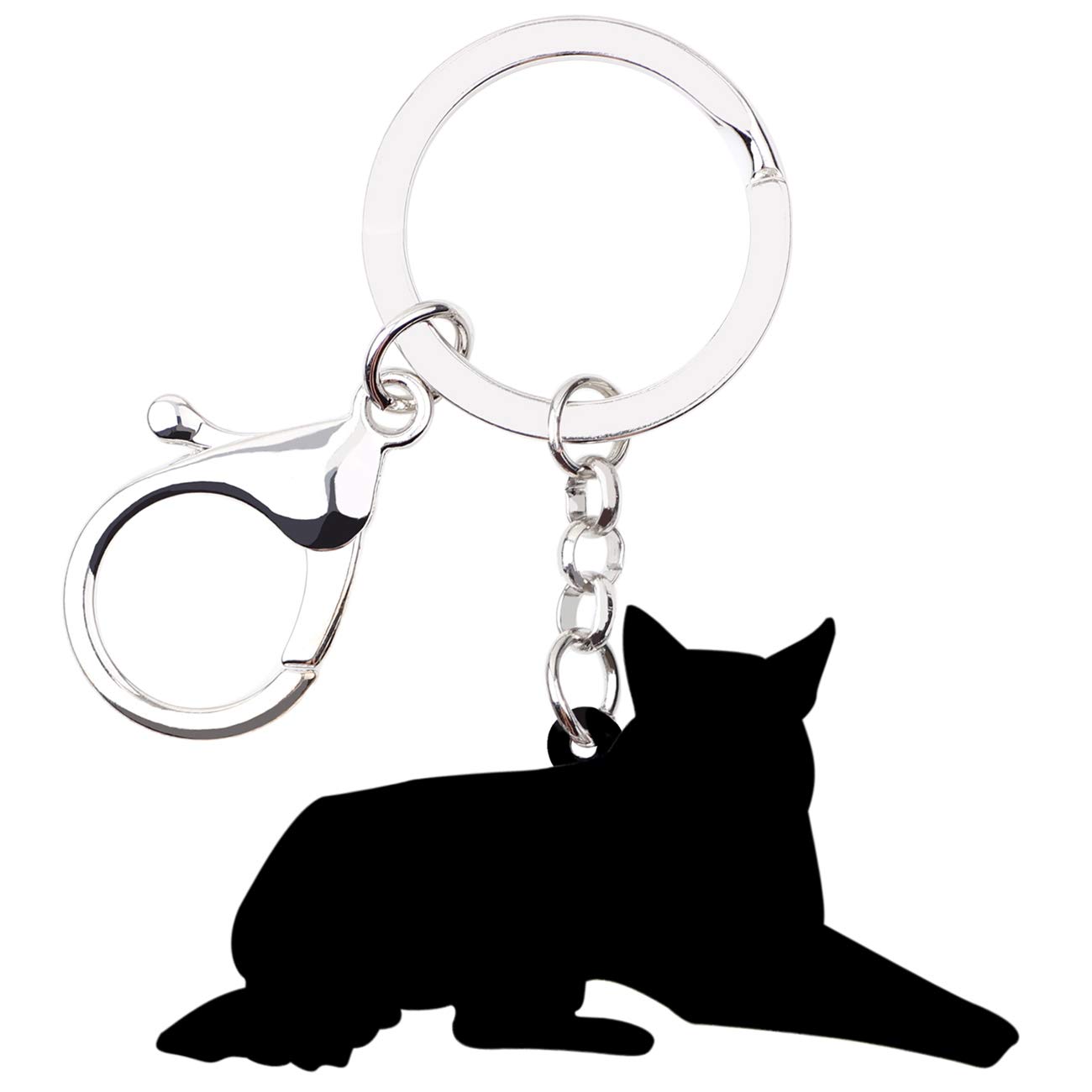 NEWEI Acrylic German Shepherd Dog Keychains Animal Purse Car Accessories For Women Girls Charms Pets Gift