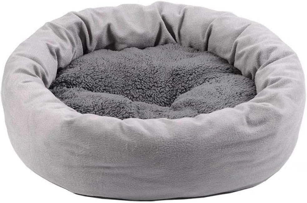 Bed Cat Bed Round Winter Warm Dog Cat Bed Plus Velvet Sleeping Pad Cat Supplies Kennel Removable Mat 1Pcs M