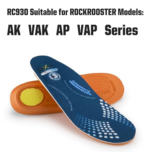 ROCKROOSTER 3 Pairs Memory Foam Anti-Fatigue Insoles for Work Boots, Heavy Duty Support Inserts for Men & Women, Arch Support, Distributes Foot Pressure, Slow Rebound, Standing All Day (RC930-M)