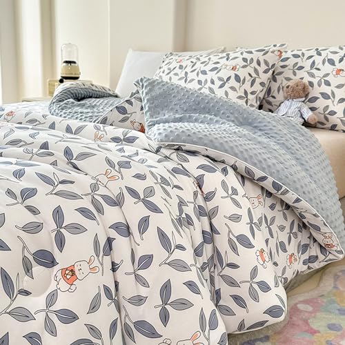 AOPPLSOT Winter Comforter Queen Size, Heavy Warm Quilt for Winter, Fluffy Quilts, Cotton+ Fiber, Thickened Winter Blanket,M,150 * 200cm 3kg