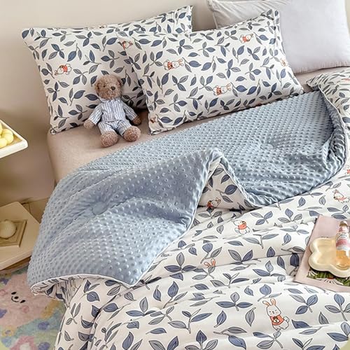 AOPPLSOT Winter Comforter Queen Size, Heavy Warm Quilt for Winter, Fluffy Quilts, Cotton+ Fiber, Thickened Winter Blanket,M,150 * 200cm 3kg