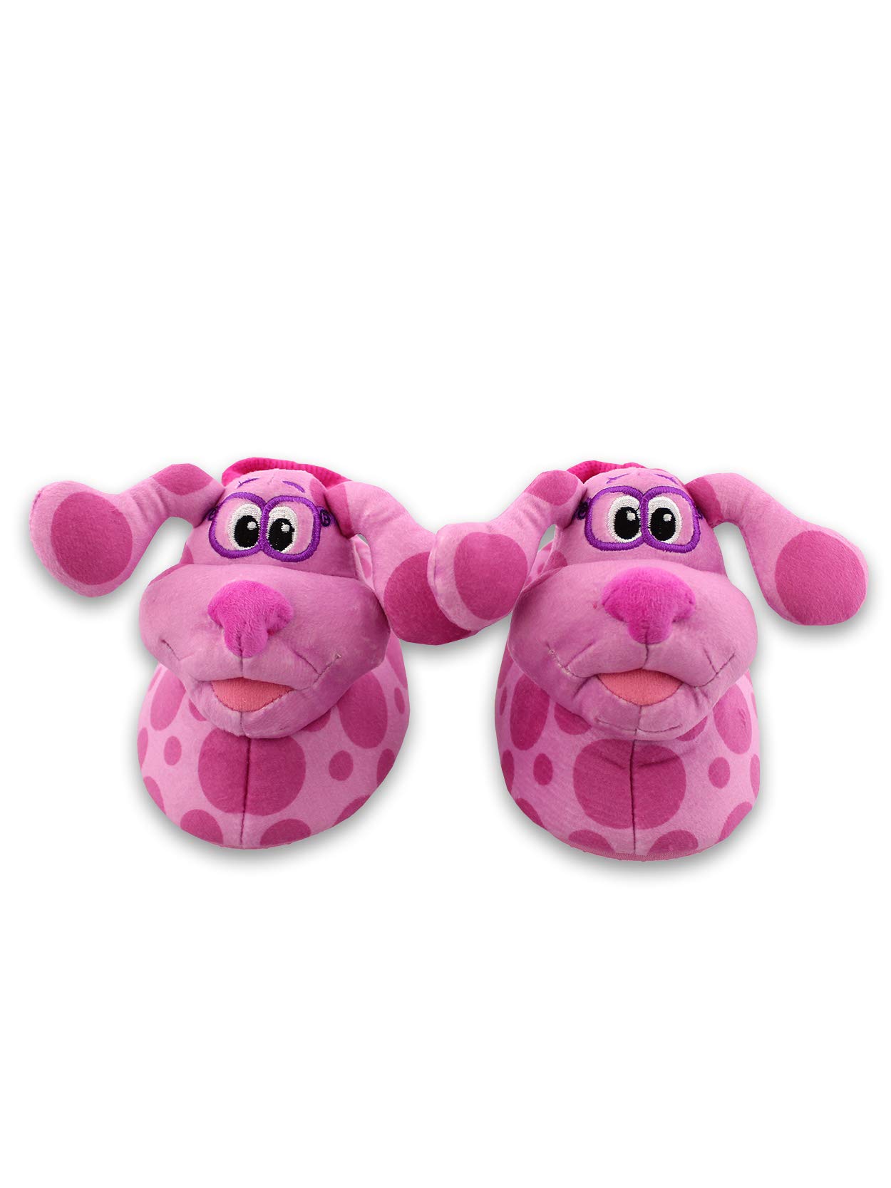 Blue's Clues & You Magenta Toddler Plush 3D Sock Top Slippers (5-6 M US Toddler, Magenta)