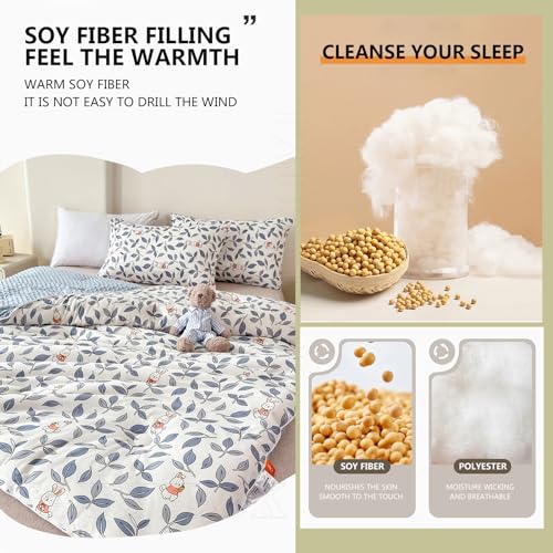 AOPPLSOT Winter Comforter Queen Size, Heavy Warm Quilt for Winter, Fluffy Quilts, Cotton+ Fiber, Thickened Winter Blanket,M,150 * 200cm 3kg