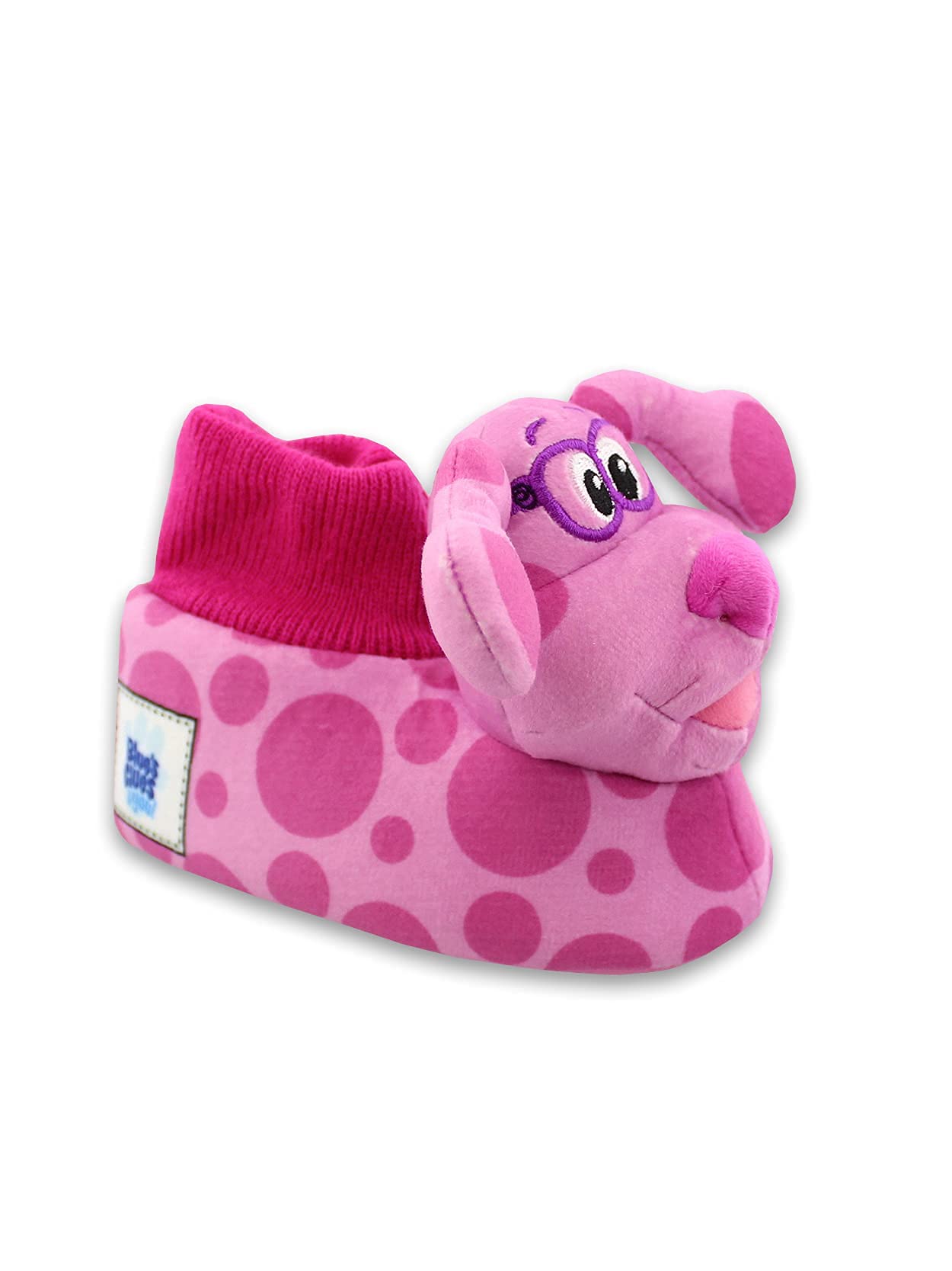 Blue's Clues & You Magenta Toddler Plush 3D Sock Top Slippers (5-6 M US Toddler, Magenta)