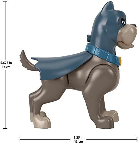 Fisher-Price DC League of Super-Pets Toy Talking Ace Poseable Figure with Sounds and Phrases for Preschool Kids Ages 3+ Years