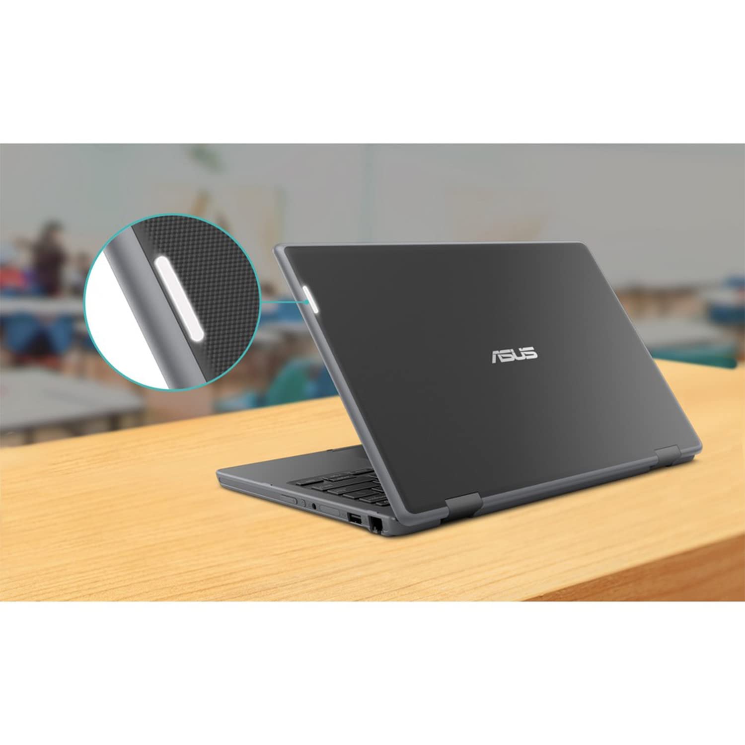 Asus Student Laptop, 12 inch IPS Anti-Glare Eye-Care HD Display, Intel Celeron N4500, Military-Grade Durability, Wi-Fi 6, Long Battery Life, Windows 10 Pro (4GB RAM | 256GB SSD), (BR1100CKA-XS04)