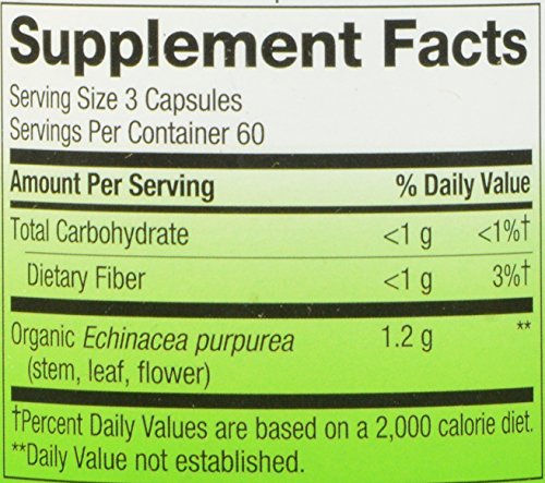 Nature's Way Echinacea Herb Capsules, 180 Count