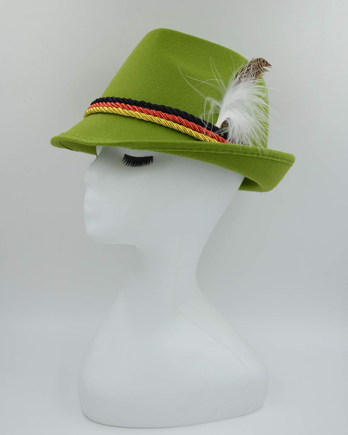 Melesh Oktoberfest German Alpine Bavarian Hat (Gray/Green)