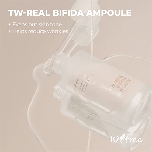 Isntree TW-Real BIFIDA Korean Face Collagen Ampoule 1.69 fl. oz. for Aging, Dry Skin Type - Reduce Fine Lines, Dull Spots, β, Hydrating, Moisturizing Ample Serum