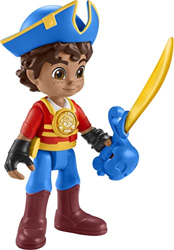 Fisher-Price Santiago of the Seas Pirate Toy Talking Santiago Figure with Lights for Preschool Pretend Play Ages 3+ Years