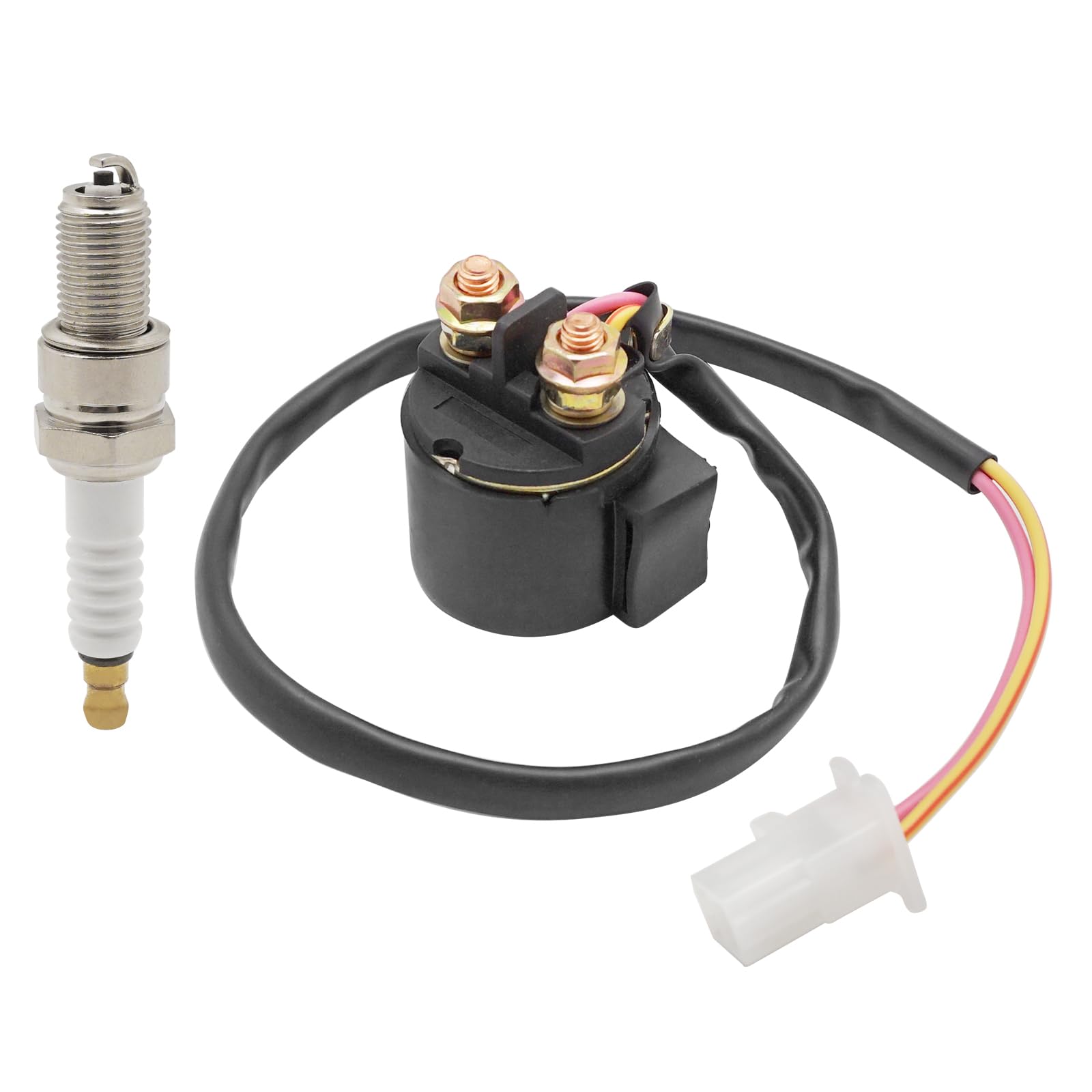 M MATI Starter Solenoid Relay & Spark for Yamaha Warrior 350 87-03 Big Bear 350 Moto-4 350 250 225 200 85-96 Timberwolf 250 92-00 Kodiak 400 93-95 4KD-81940-00-00 D8E-A0000-00-00 D7E-A0000-00-00