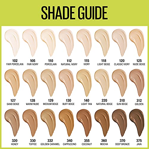 Maybelline Super Stay Full Coverage Liquid Foundation Active Wear Makeup, Up to 30Hr Wear, Transfer, Sweat & Water Resistant, Matte Finish, Nude Beige, 1 Count