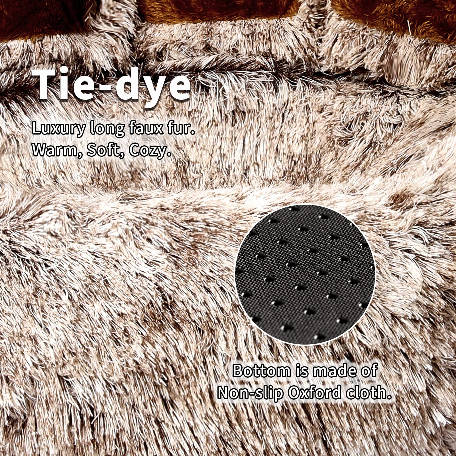 Jiupety Paw Shape Calming Pet Bed, Medium Plush Faux Fur Donut Bed for Dogs & Cats, Machine Washable, Non-Slip Bottom, Extra Large Size (32"×32"×10"), Gray