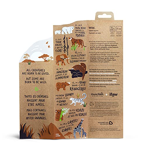 Munchkin® Wild™ Animal Baby and Toddler Bath Toy Squirts, 8 Pack