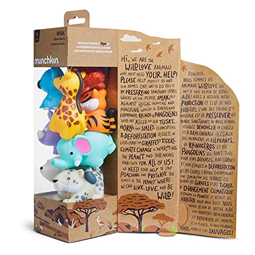 Munchkin® Wild™ Animal Baby and Toddler Bath Toy Squirts, 8 Pack