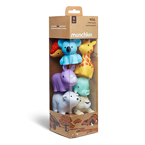 Munchkin® Wild™ Animal Baby and Toddler Bath Toy Squirts, 8 Pack