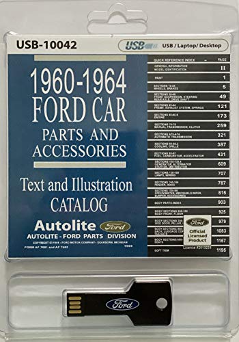 1960-1964 Ford Car Parts and Accessory Catalog (USB)